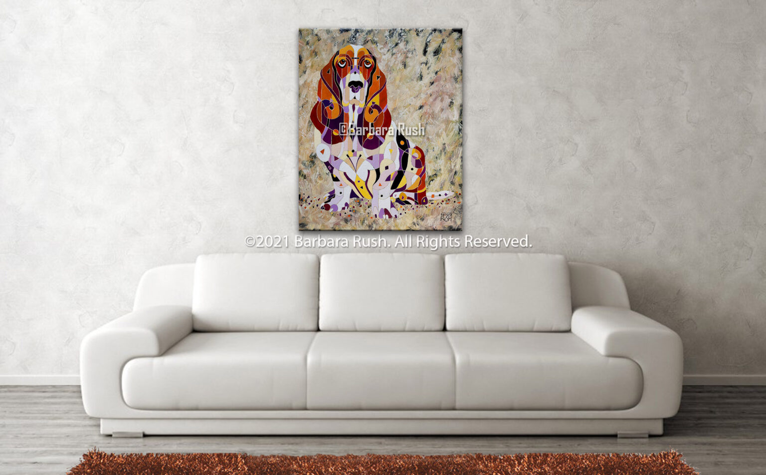 Butterfly Basset Hound – Hand Painted Original Painting – Barbara Rush ...