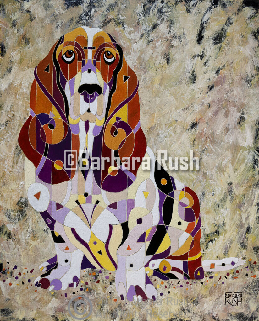 Butterfly Basset Hound – Hand Painted Original Painting - Barbara Rush ...